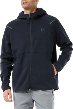 Under Armour Herren UA Unstoppable FLC FZ Sweatshirt, Black/Black, XL