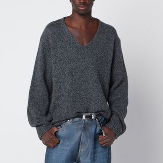 Our Legacy aschgrauer Link-Pullover aus Wolle