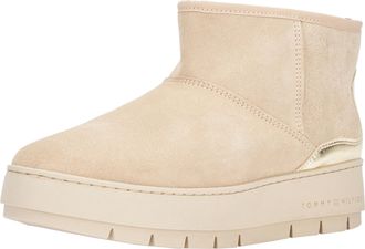 Tommy Hilfiger Damen Low Boot Stiefel Wildleder, (White Clay), 36