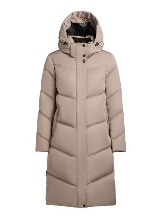 Khujo Damen - Wintermantel - Ainu - Ainu2 Steppmantel (DE/NL/SE/PL, Alphanumerisch, XS, Regular, Regular, 123 GREIGE)