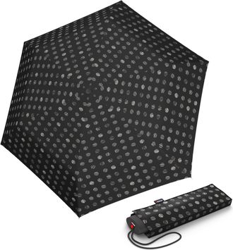 Knirps Regenschirm IS.050 pinta classic mit passender Schirmtasche I kleiner Regenschirm f&uuml;r unterwegs I Hand&ouml;ffner Taschenschirm I Mini Schirm sturmfest & l