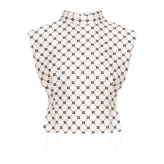 Lanvin Cropped- &auml;rmelloses Top - - Tops - Damen - Wei&szlig; - S