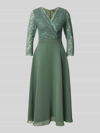 Swing Cocktailkleid mit Spitzenbesatz