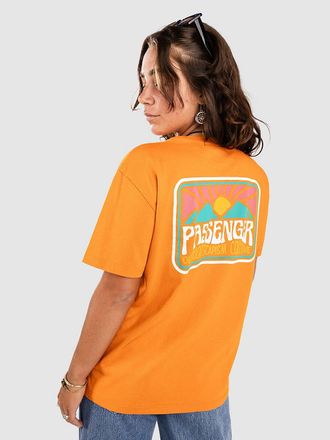 Passenger Golden Hour Recycled Cotton Oversized T-Shirt orange