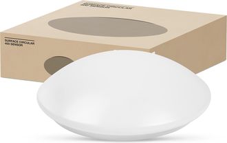 Ledvance Wand- und Deckenleuchte mit integrierter Lichtssensor | SURFACE CIRCULAR 400mm, energiesparend, 24W, kalt-weiß | SF CIRC 400 SEN V 24W 840 IP44 [Energ