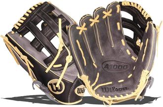 Wilson Sporting Goods Herren A1000 1750 (of) Baseball-Handschuh, Grey/Black/Blonde, 12.5