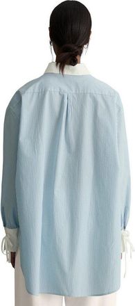 Marc O'Polo Denim Langarmbluse Streifenbluse loose aus Papertouch Popeline