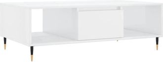 vidaXL Couchtisch Hochglanz-Wei&szlig; 104x60x35 cm Holzwerkstoff Vidaxl