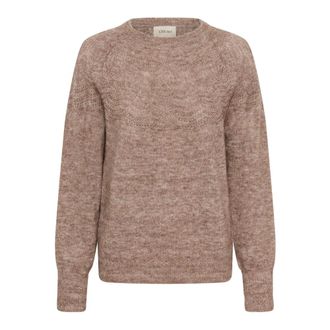 Cream Maille &agrave; col rond - Femme - Pulls - Brun - Taille: 40 FR