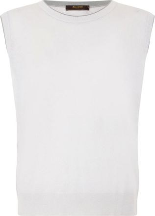 Moorer Femme, Pulls, Blanc, Taille: L Altena Sleeveless Sweater