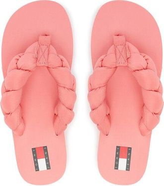 Tommy Jeans Zehentrenner Braided Thong Beach Sandal EN0EN02877 Rosa
