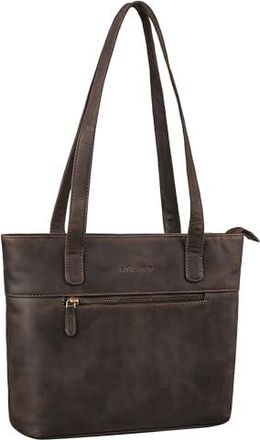 STILORD Madison Sac à Main Cabas Femme Cuir Vintage Sac Bandoulière Sac Ordinateur 13,3 Pouces MacBook Sac Cuir Femme Sac Travail Shopping Chic, Couleur:marro