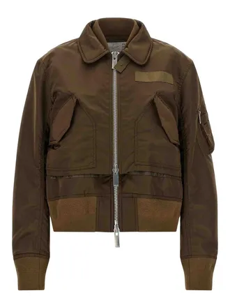 sacai Knielanger Mantel - Braun