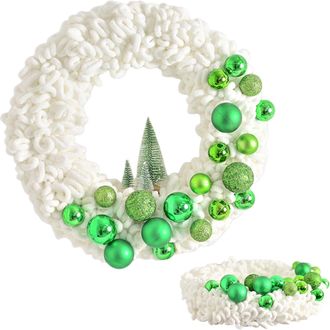 Generic K&uuml;nstliche Weihnachts-Pl&uuml;sch-Girlanden-Dekoration - Exquisite Details, Party-Ornament, Weihnachtskranz, Kreative Weihnachtskugel-Dekoration, Pl&uuml;sch-, 