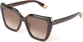 Furla Femme, Accessoires, Brun, Taille: 55 MM Lunettes de soleil carr&eacute;es