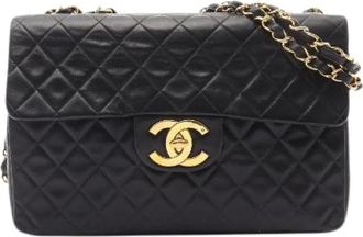 Chanel Pre-owned Sac Deauville en cuir dagneau - Femme - Pre-owned - Noir - Taille: ONE Size
