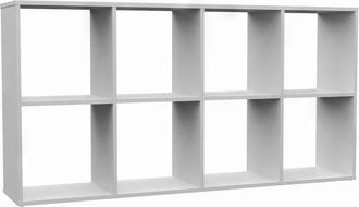 Topeshop Hucoco - marion - &Eacute;tag&egrave;re modulable 8 cubes - Biblioth&egrave;que 8 cases - 147x30x75 cm - Meuble de rangement
