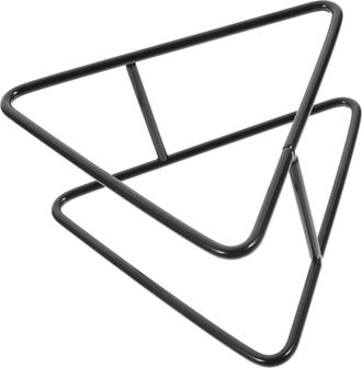 Cabilock Untersetzerhalter Eisen Schwarz Organizer Für Zuhause Büro Mit Stabilem Dreieck Design Aufbewahrungsständer Für Tischuntersetzer