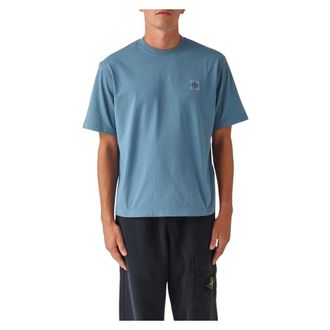 Stone Island Homme, Tops, Bleu, Taille: M 2100025 SS T-Shirt