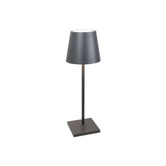 Zafferano Zafferano - Lampe de table led Poldina l Desk Gris Foncé, rechargeable et dimmable avec une autonomie jusquà 12 heures