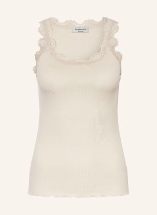 Rosemunde Seidentop Babette Mit Spitze weiss