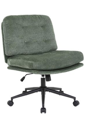 MID.YOU Mid.you Drehstuhl, Gr&uuml;n, Holz, Metall, Kunststoff, Textil, Pappel, Sperrholz, Drehkreuz, 66x90x98 cm, Sitzfl&auml;che 360&deg; drehbar, Arbeitszimmer, B&uuml;rost&uuml;h