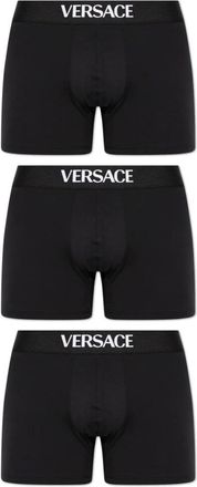 Versace Homme, Sous-v&ecirc;tements, Noir, Taille: S Lot de trois boxers Logo