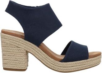 Toms Majorca Platform Sandale &agrave; talon Femme, Tissage Panier Bleu Marine, 36.5 EU