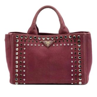 Prada Pre-owned Sac seau clout&eacute; en toile - Femme - Pre-owned - Rouge - Taille: ONE Size