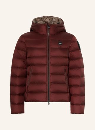 Blauer Daunenjacke braun