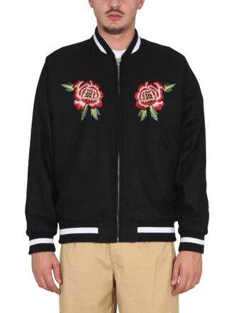 Kenzo Double Face Wool Bomber Jacket - Black