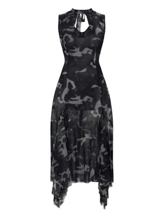 Misbhv robe asym&eacute;trique &agrave; ouverture goutte deau - Gris