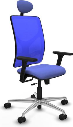 Piqueras y Crespo Arbeitsstuhl f&uuml;r viele Stunden, mit 3D-Armen, h&ouml;henverstellbarer Lendenwirbelst&uuml;tze und festem Kopfteil, ausgestattet mit Syncro/Traslack und Schneide