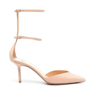 Francesco Russo Femme, Chaussures, Beige, Taille: 40 EU Escarpin &agrave; double bride 75 mm