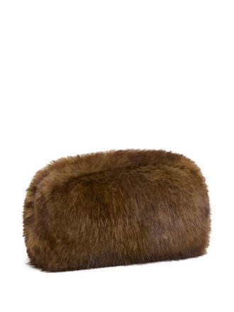 Apparis pochette Jumbo Noor zipp&eacute;e - Marron