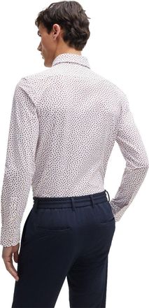 HUGO BOSS Formelles Hemd f&uuml;r Herren, Spreizkragen, Oxford-Stil (Wei&szlig;)
