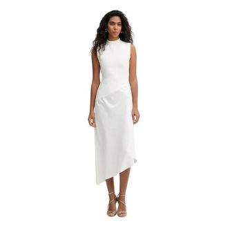 H&eacute;rve L&eacute;ger Robe Mi-longue Esme - Femme - Robes - Blanc - Taille: 42 FR