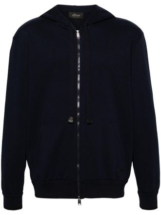 Brioni hoodie &agrave; fermeture zipp&eacute;e - Bleu