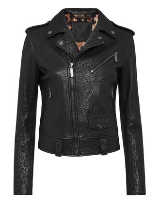Philipp Plein Leder Biker-Jacke Iconic Plein