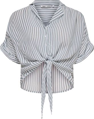 Only Onlpaula Life S/S Tie Shirt WVN Noos