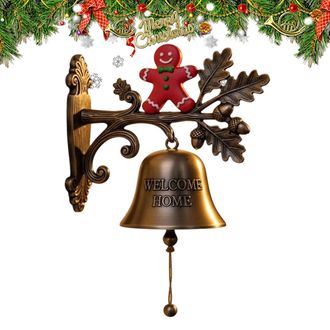 Generic Weihnachtsglocken-Dekorationen - Eisen-Thema Willkommen, Bauernhaus-Feiertags-Saisondekoration | Weihnachtsdekoration aus Metall im Vintage-Stil f&uuml;r d