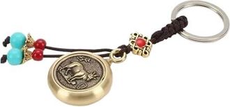 Generic Porte-cl&eacute;s en laiton avec douze porte-cl&eacute;s pouvant tourner et transporter des pendentifs en laiton pour attirer la richesse et la richesse sangle de p