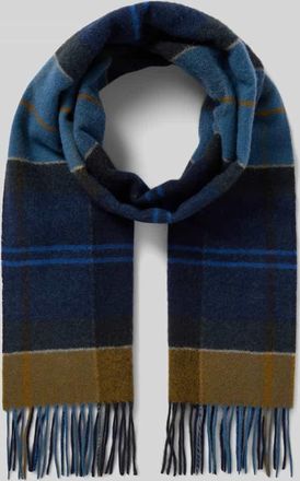 Barbour Schal aus Lammwolle mit Fransenabschluss