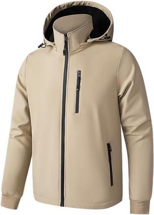 TONY BACKER Veste Lumi&egrave;re Homme Veste D&eacute;contract&eacute; Veste Bomber L&eacute;ger D&eacute;contract&eacute; Homme Printemps/&Eacute;t&eacute;/Automne, Beige-02, XL