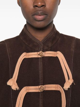 Uma Wang Rope-Trim Toggle Jacket - Brown