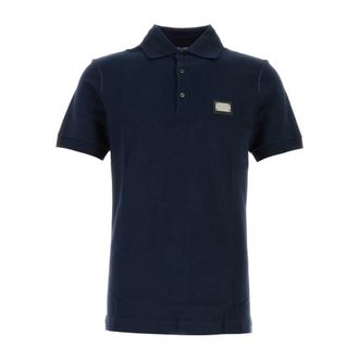 Dolce & Gabbana Dunkelblaues Piquet Poloshirt - - Tops - Herren - Blau - S