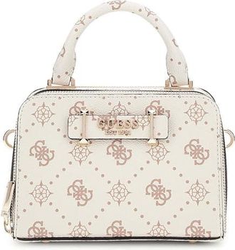 Guess sac à main sac à épaule bandoulière Silia Mini Satchel Bag Vanilla Logo écru