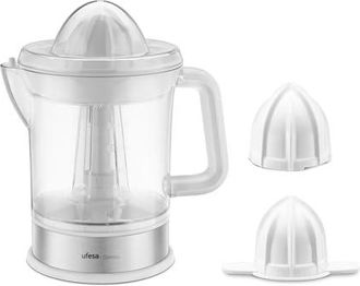 Ufesa Stamina Elektrischer Entsafter, 40 W, 1 L Fassungsverm&ouml;gen, 2 austauschbare Kegel, bidirektionale Rotation, BPA-frei, automatisches Einschalten, abneh