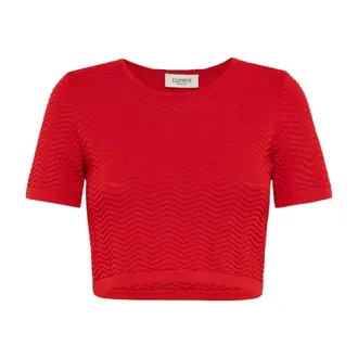 Laneus Femme, Pulls, Rouge, Taille: 40 FR Haut en maille