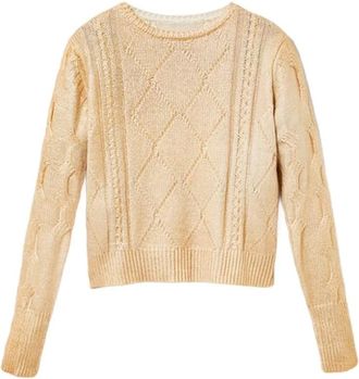 Desigual Femme, Pulls, Jaune, Taille: 42 FR Desigual V&ecirc;tements Maille Femme